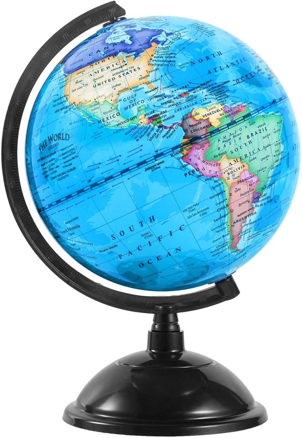 Amazon.com: World Globe for Kids Learning - 8 inch Interactive Earth ...