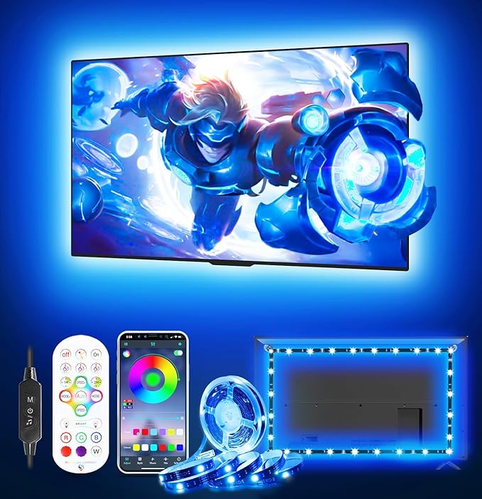 Amazon.com: 16ft LED Lights for TV 55 Inch to 75 Inch,USB Led Light ...