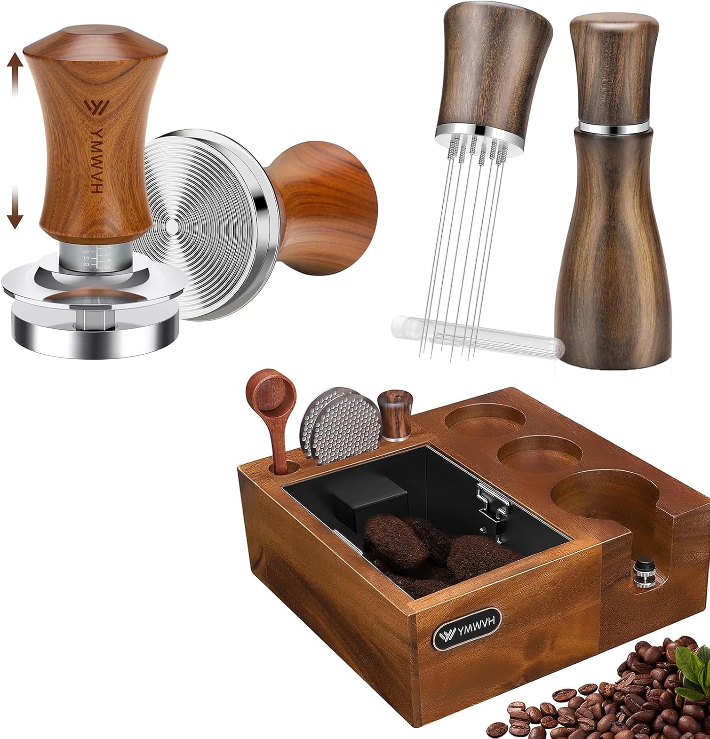 Amazon.com: V5 Espresso Tamper, 53MM 2 Spring-Loaded Calibrated Tamper ...