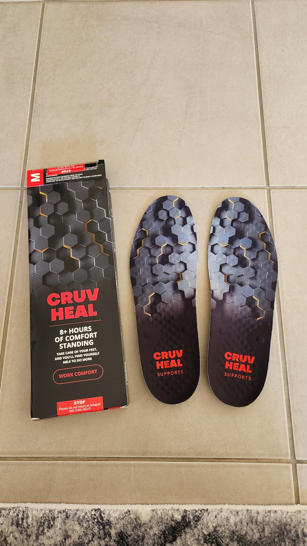 (New) Work Comfort Orthotic Insoles - Anti Fatigue Shoe Insert Men ...