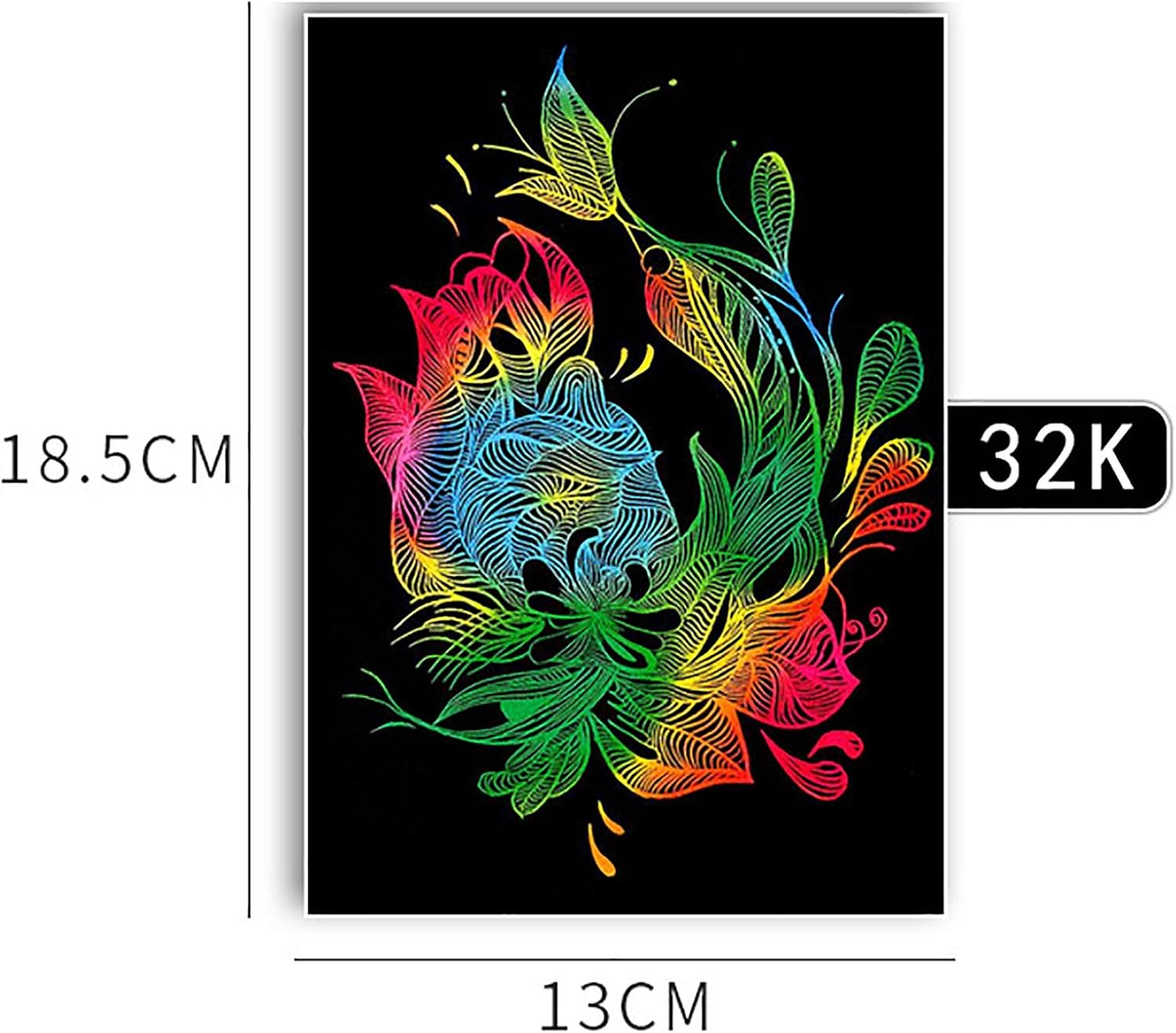 CHSG Scratch Art Notes for Kids Rainbow Book Combo Crafts Set, Doodle ...