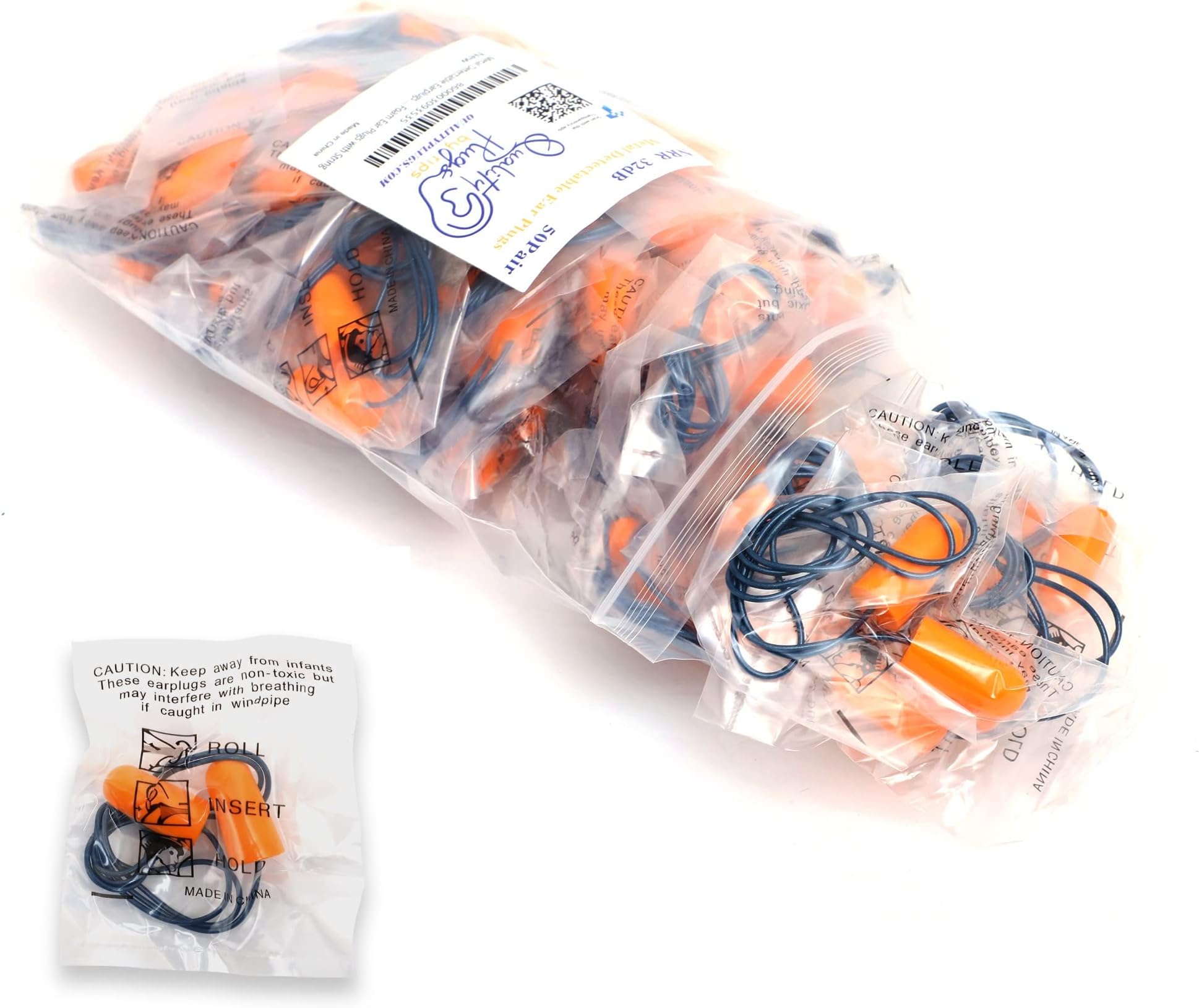 Amazon.com: Metal Detectable Foam Earplugs 50 Pair - NRR 32dB with ...