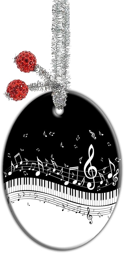 Amazon.com: Udoosun Christmas Ornaments,Piano Keys with Musical Notes ...