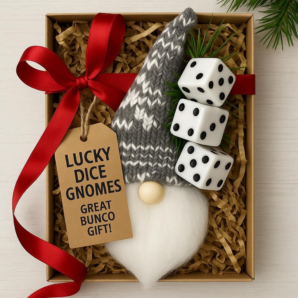 Amazon.com: 1 Bunco Dice Gnome Ornaments – Assortment of Red, Green ...