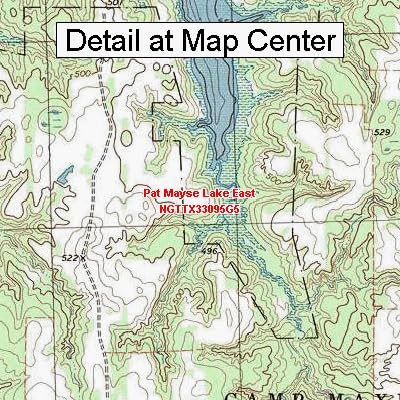 Amazon.com : USGS Topographic Quadrangle Map - Pat Mayse Lake East ...