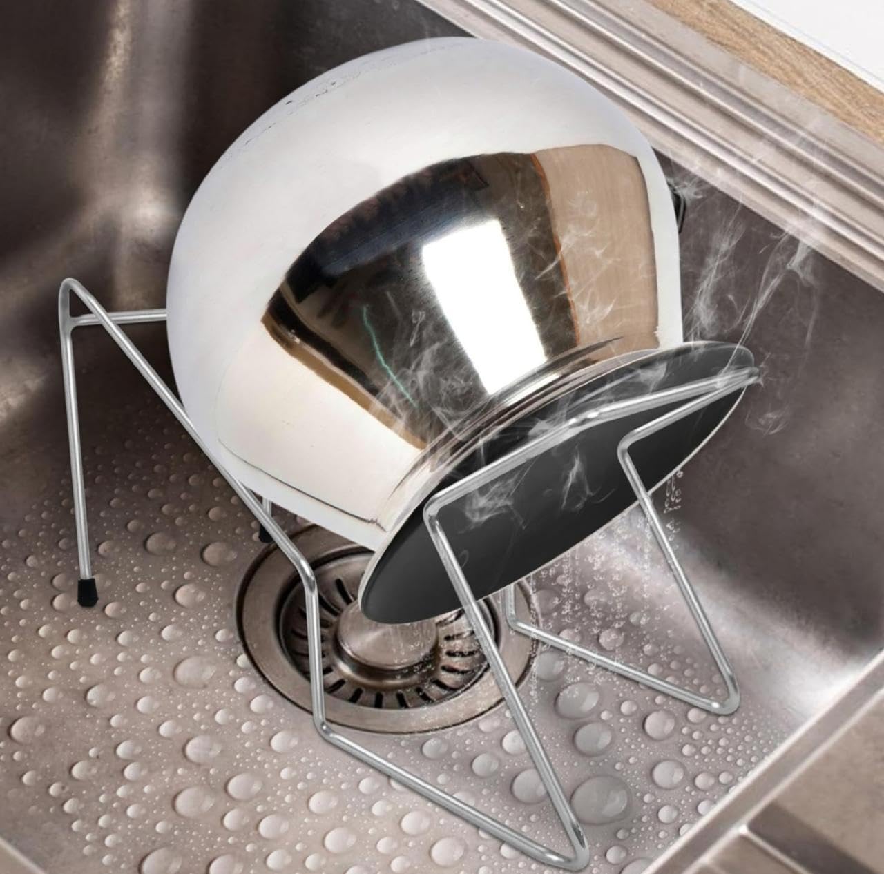 RICE POT DRAIN STAND|NOODLES STRAINER|COOKED RICE STRAINER STAND|HANDS ...