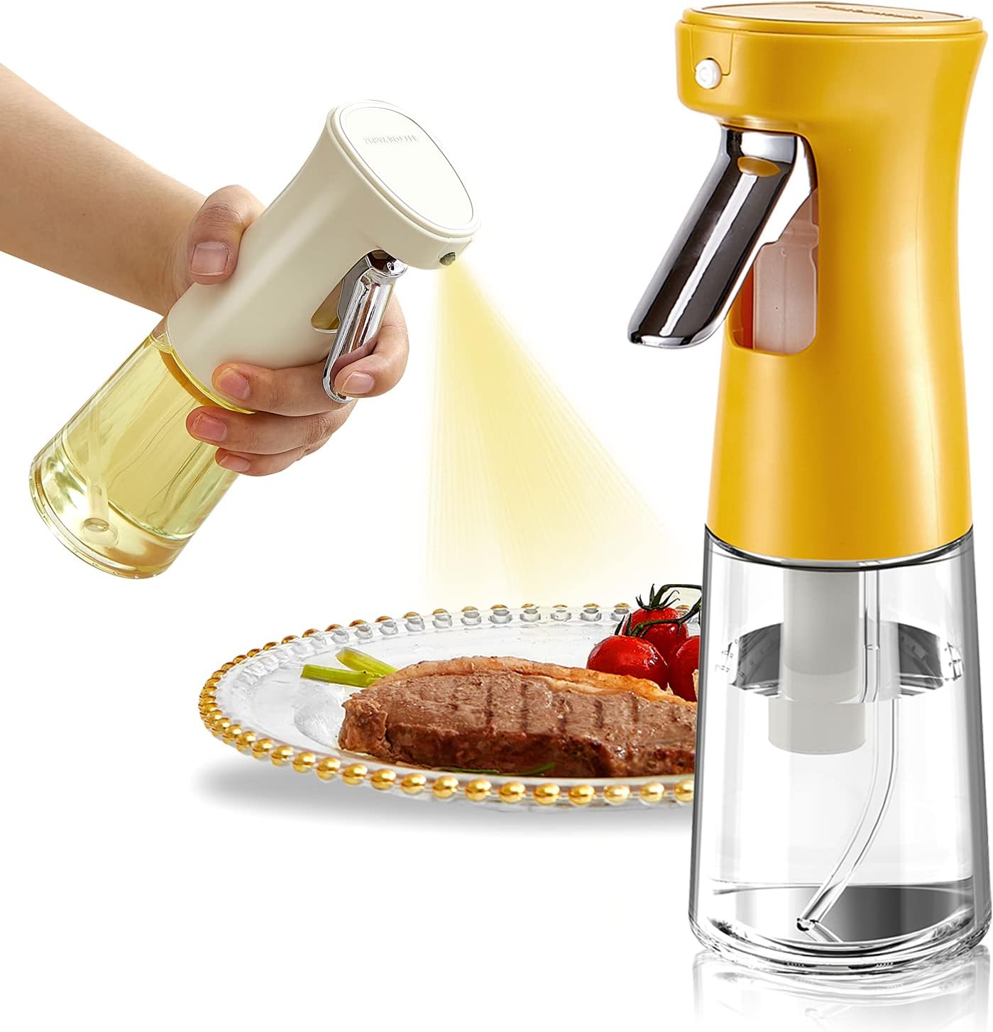 Amazon.com: Warm Wood Oil Sprayer for Cooking, 8.2 OZ Glass Olive Oil ...