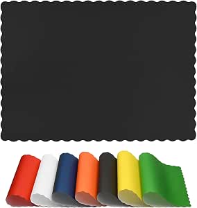 Amazon.com: Paper Placemats for Dining Table – Disposable Scalloped ...