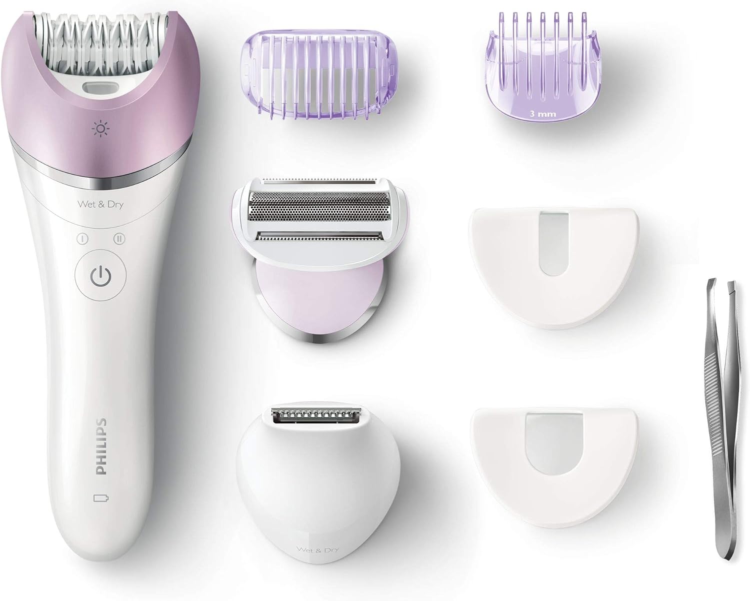 Philips EPILATOR with Tweezers BRE BRE631/00 (White Colour) : Philips ...