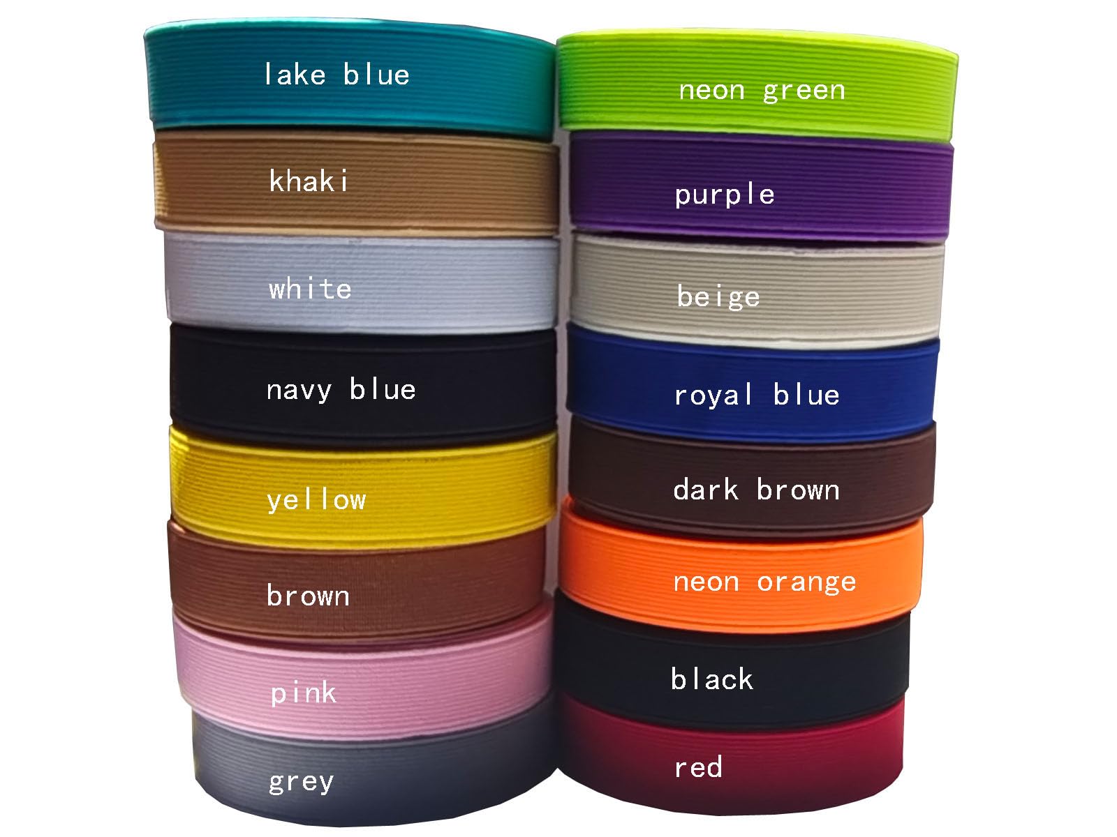 Snapklik.com : 1 Inch Elastic Bands 6 Yards Double-Side Twill Woven ...
