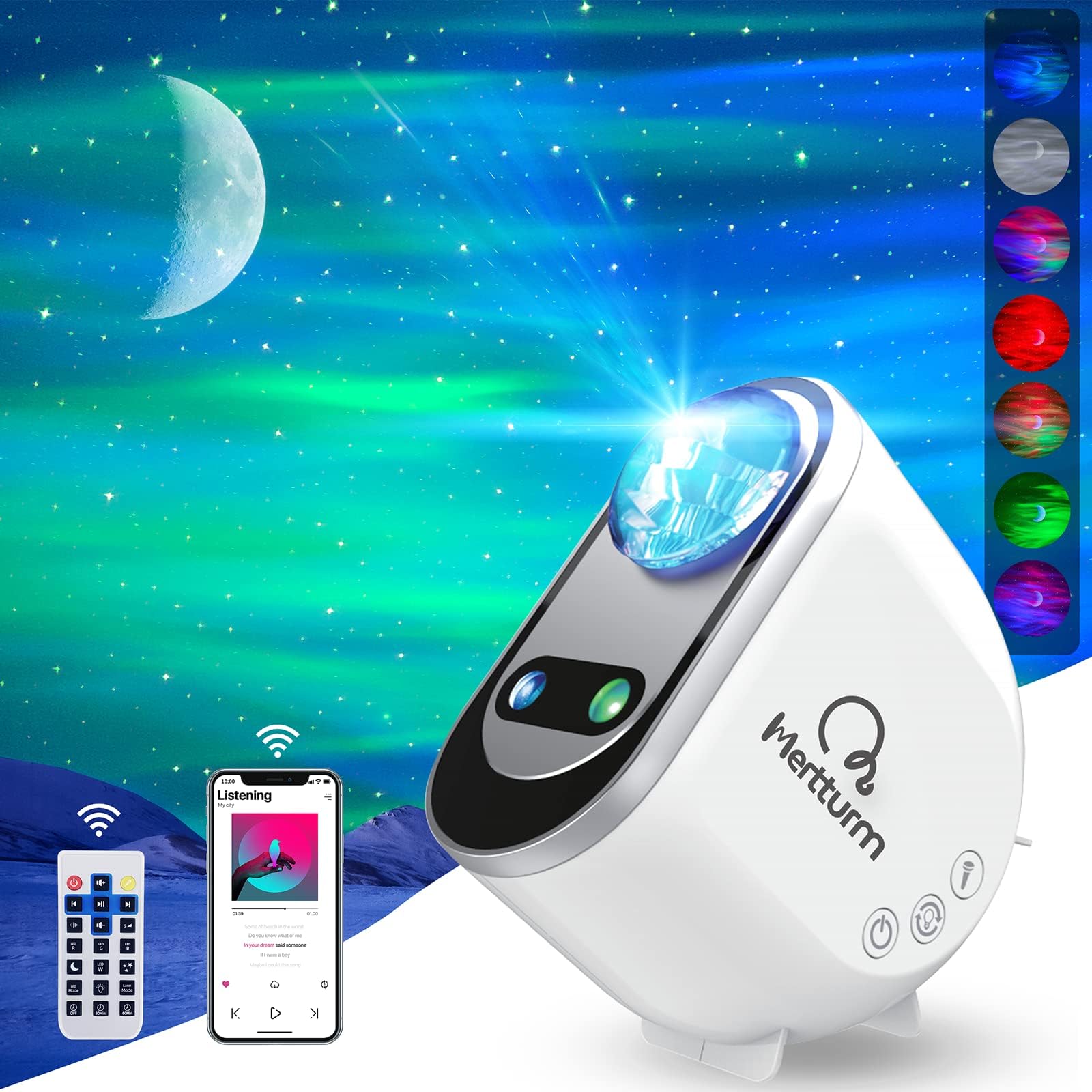 Buy MERTTURM® Galaxy Aurora Projector, 3 in 1 LED Northern Lights Star ...