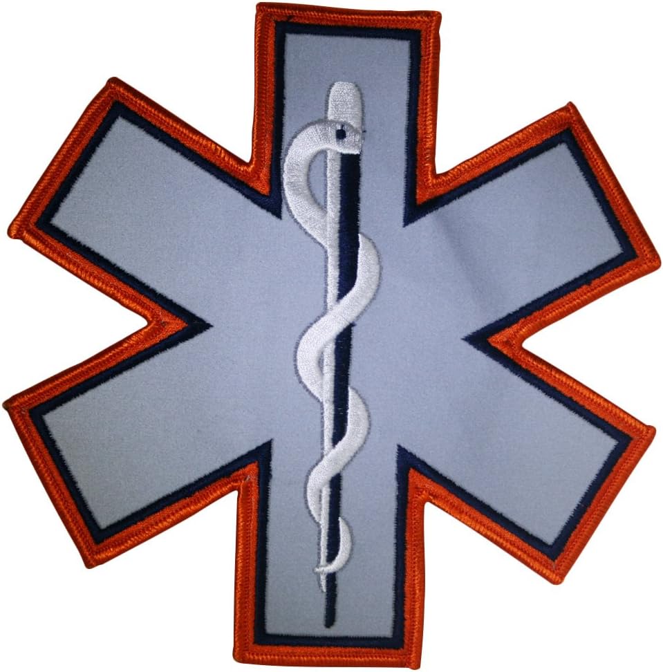 Amazon.com : EMT EMS PARAMEDIC STAR OF LIFE REFLECTIVE UNIFORM PATCH ...