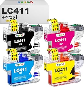 Amazon.co.jp: ロット番号「 NO.A6 」 マタインク LC411 LC411-4PK ブラザー (brother)用 インク LC411BK LC411C LC411M ...