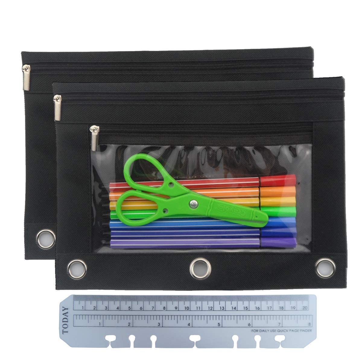 Snapklik.com : Enyuwlcm 3 Ring Binder Pencil Pouch