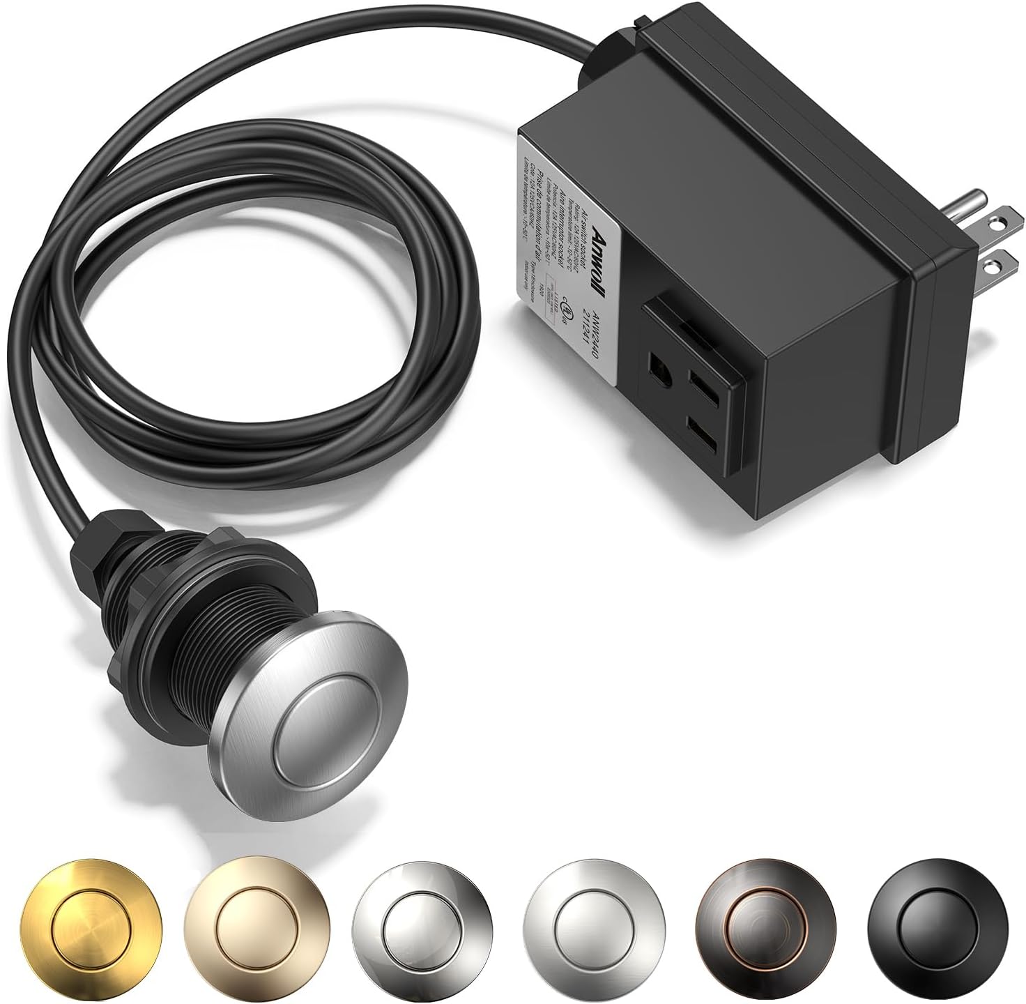 Anwoll Garbage Disposal Air Switch Kit - Professional, UL Listed ...