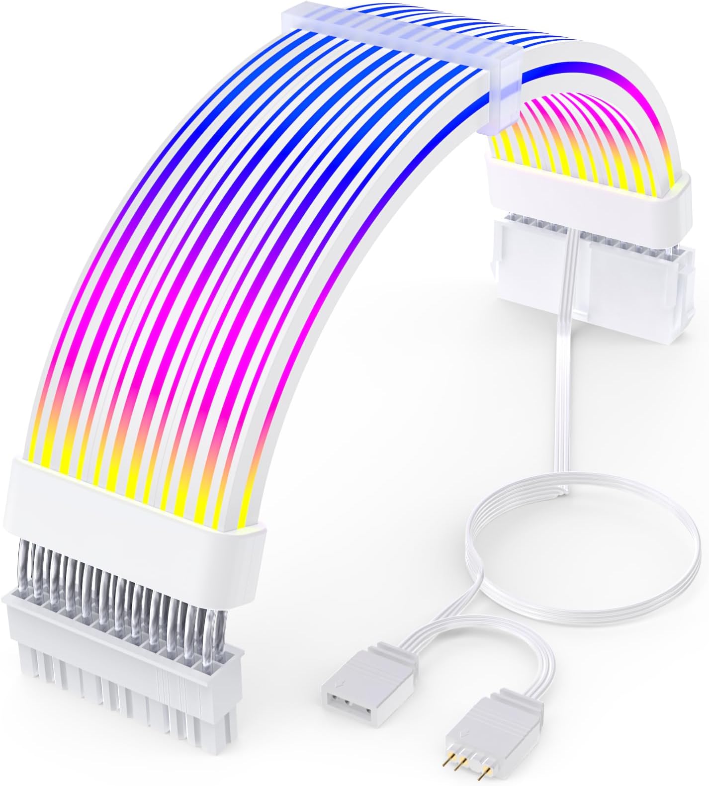 Amazon.com: Lian Li Strimer RGB PSU Cable black, 24 Pin Strimmer ...