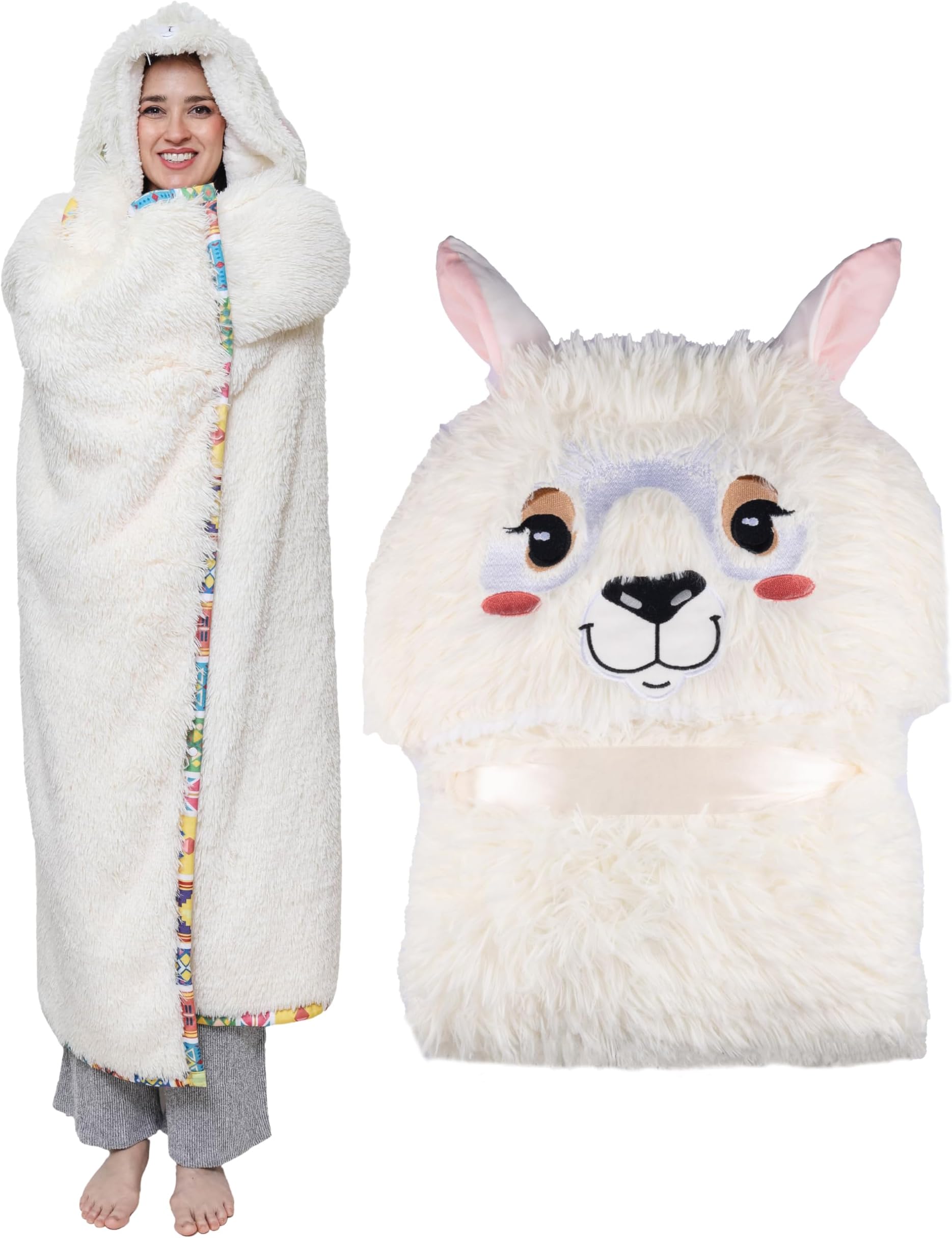 Amazon.com: Llama Blanket for Adults Alpaca Sherpa Fleece Wrap Llama ...