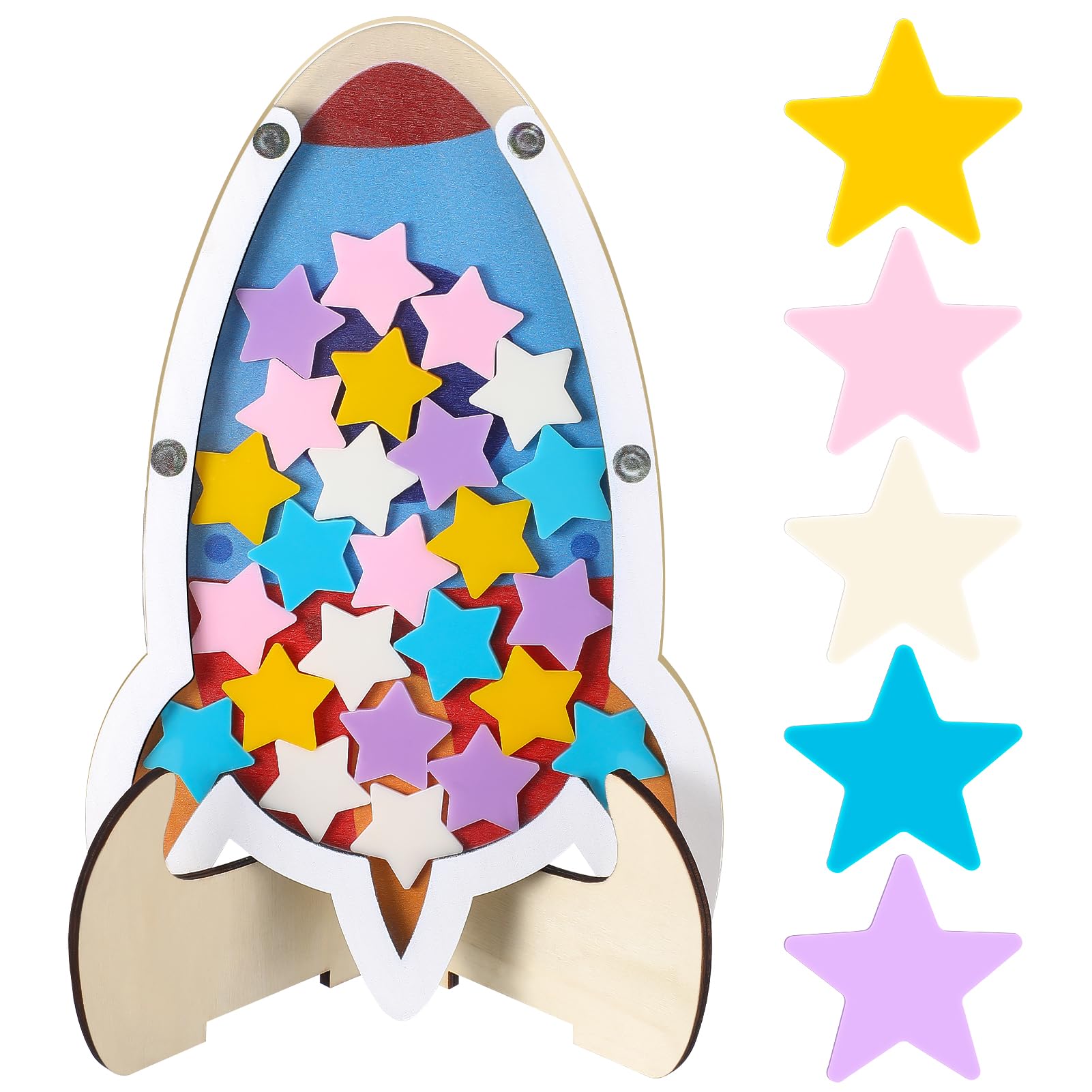 GSrenyu Reward Jars and Tokens, Rocket Star Reward Charts for Children ...