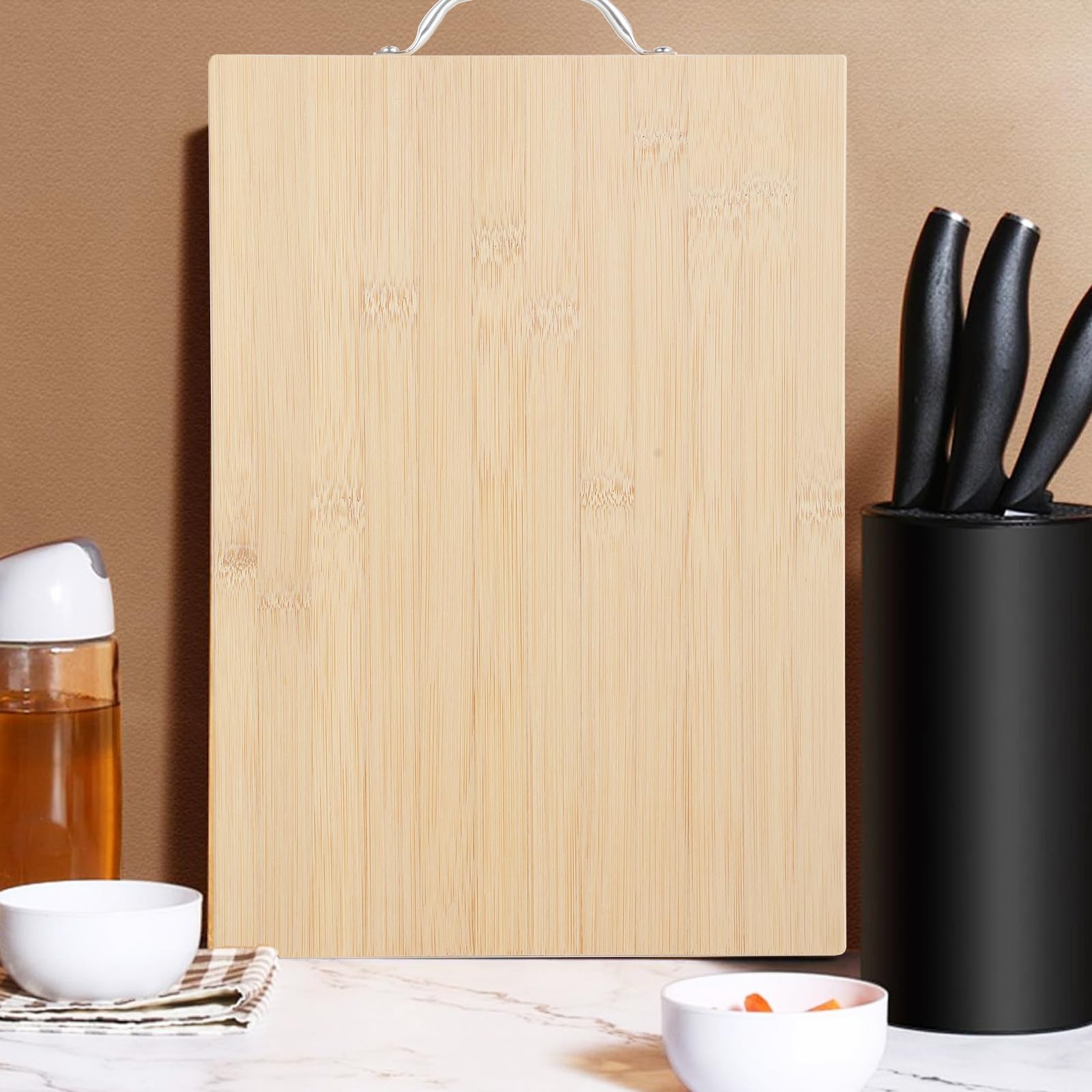 Wenrescry Bamboo Chopping Board Set – Extra-Thick and Durable Cutting ...