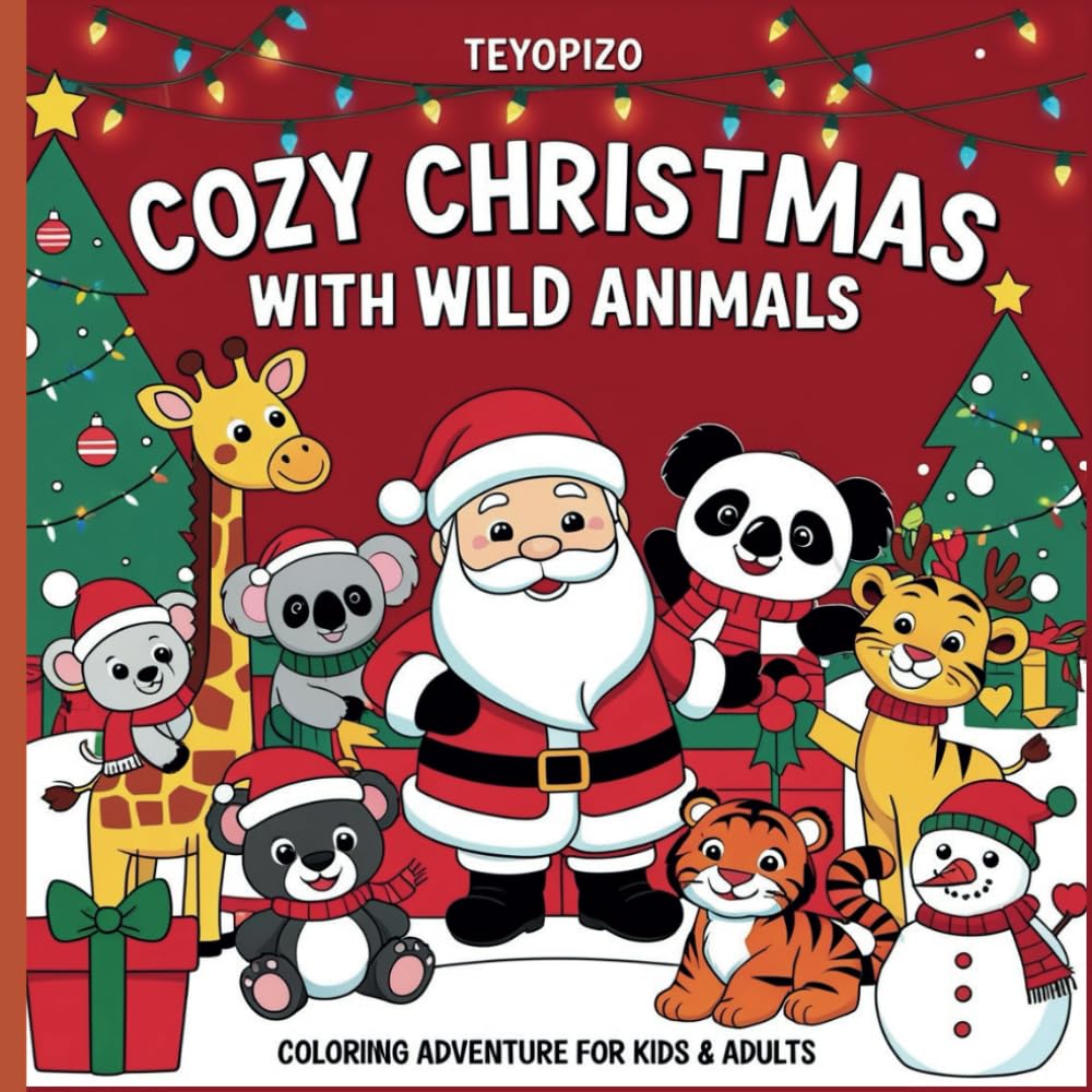Cozy Christmas with Wild Animals: A Cozy Coloring Adventure: Color Your ...