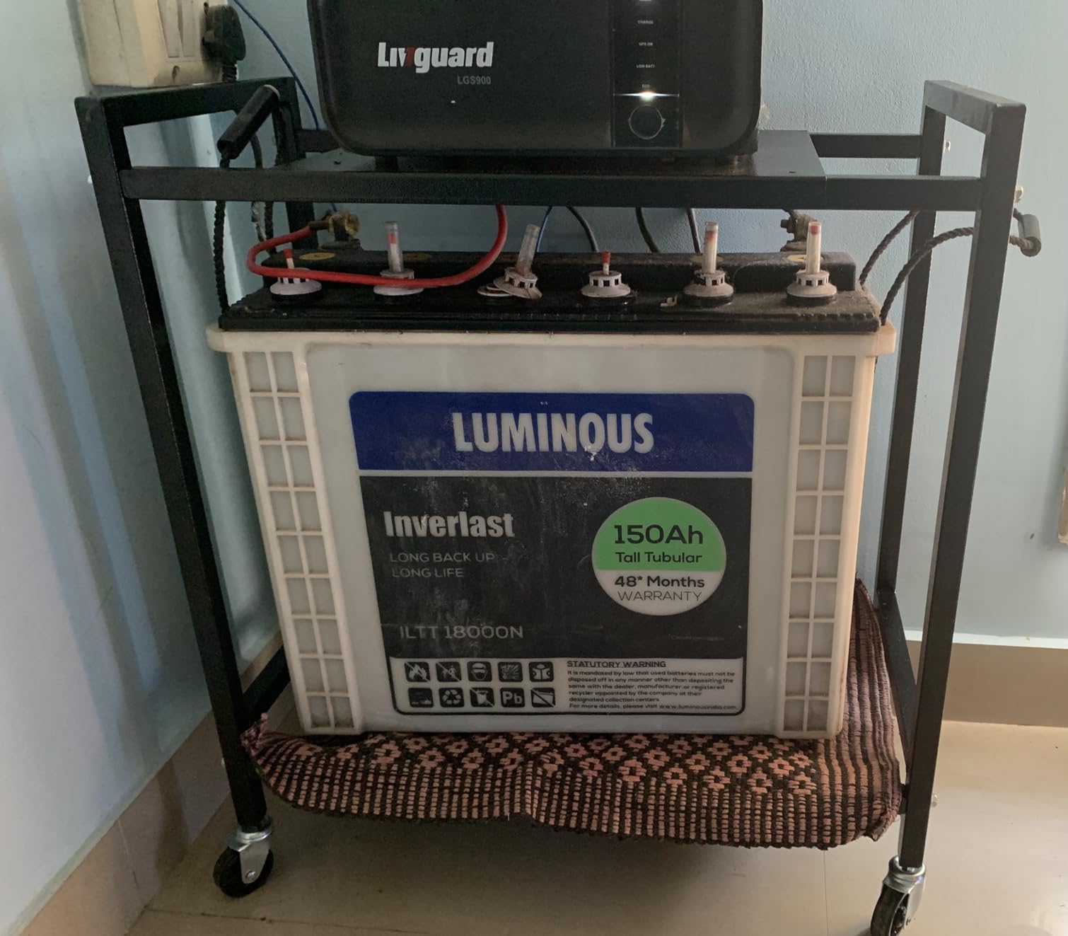 Livzing 2-Tier UPS Stand for Double Battery and Inverter for Home and ...