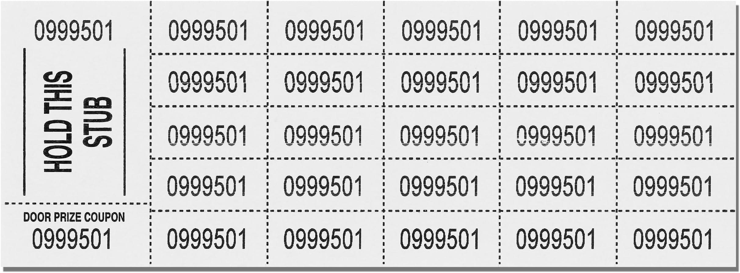Amazon.com : Auction Tickets - 500 Sheets (White) : Office Products