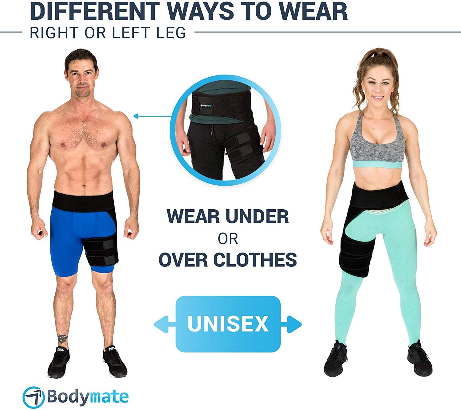 Bodymate® Compression Brace for Hip, Sciatica Nerve Pain Relief Thigh ...