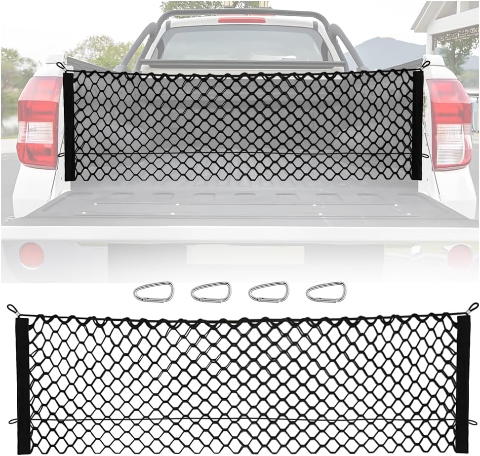 Amazon.com: 49" x 15.7" Truck Bed Organizer,Elastic Shrink Truck Cargo ...