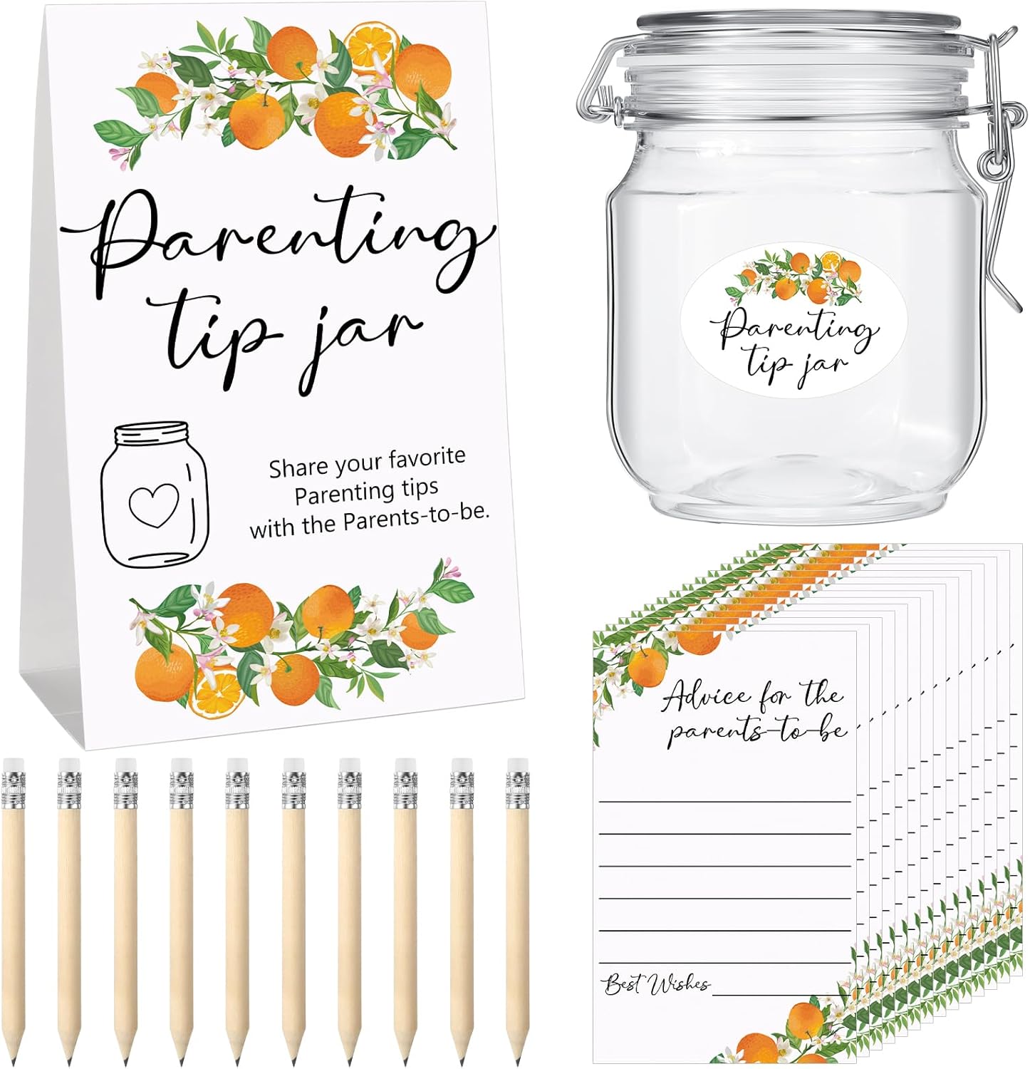 Amazon.com: Roowest Baby Shower Advice Cards for New Parents to Be ...