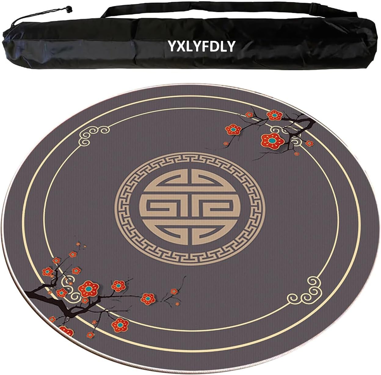 Amazon.com: Round Mahjong Mat Silent and Noise Reduction Mahjong ...