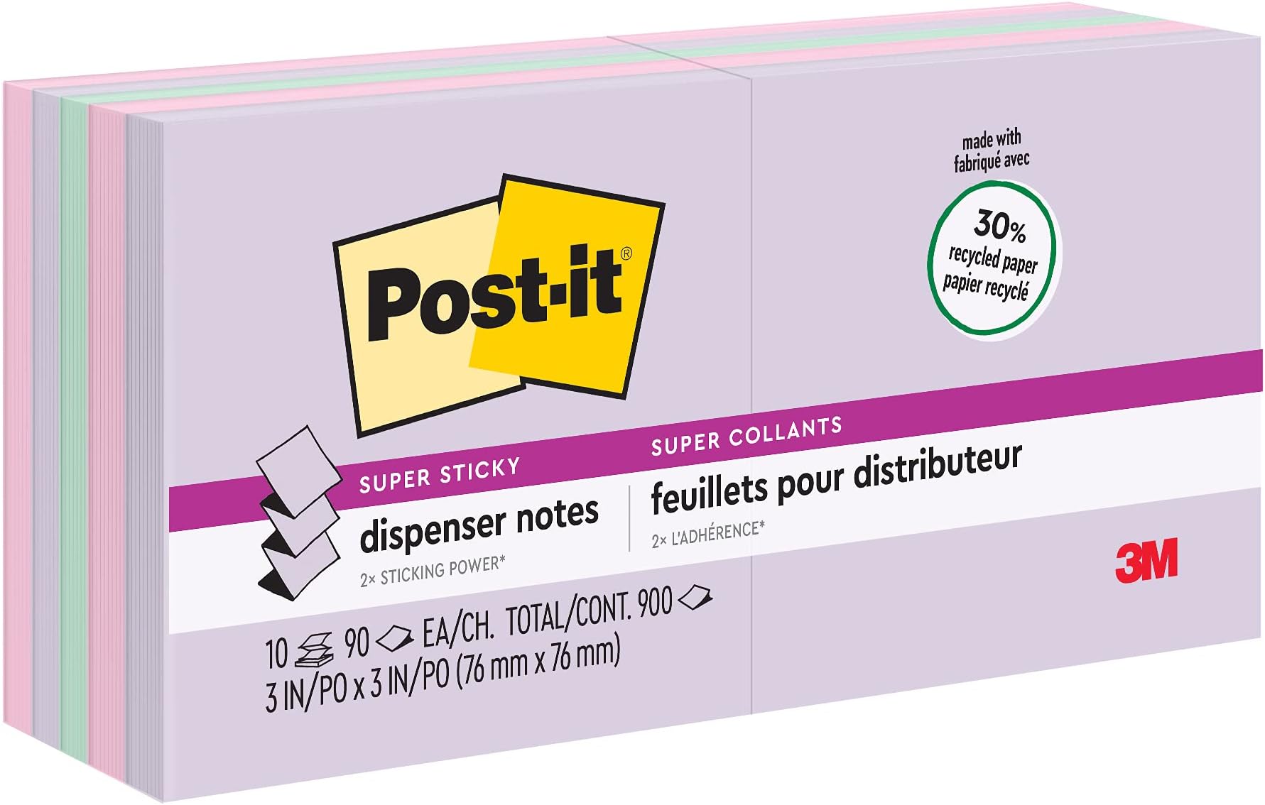 Amazon.com : Post-it Super Sticky Pop Up Notes, 3 in x 3 in, 10 Pads ...