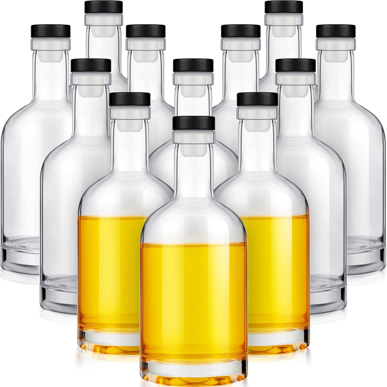 12 Botellas de Vino Transparentes de 12 oz Botellas de Licor con Tapas ...