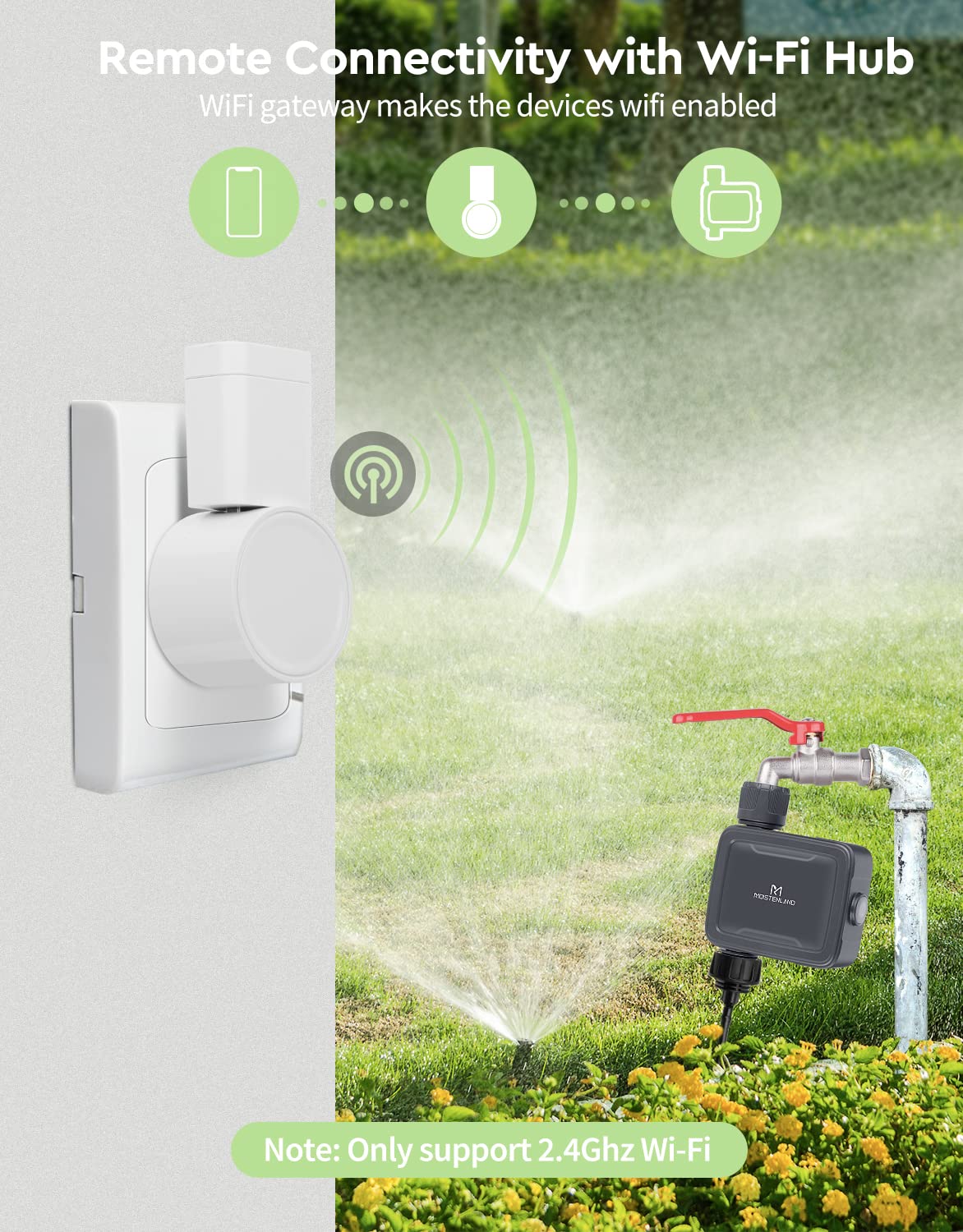 Snapklik.com : Moistenland Sprinkler Timer, Smart Hose Faucet Timer ...