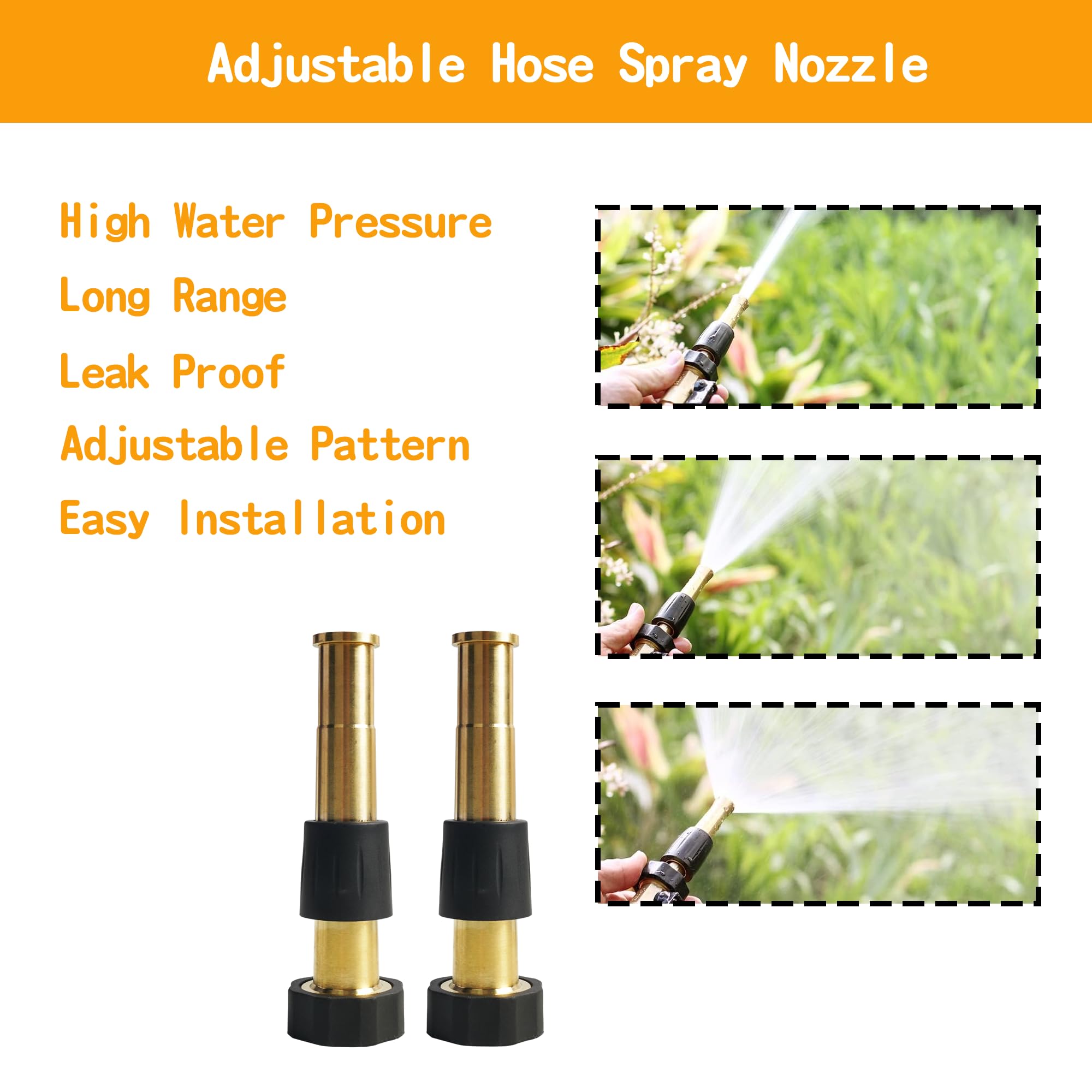 Snapklik.com : 2 Pcs 5" Heavy Duty Brass Nozzles, Brass Jet Sweeper ...