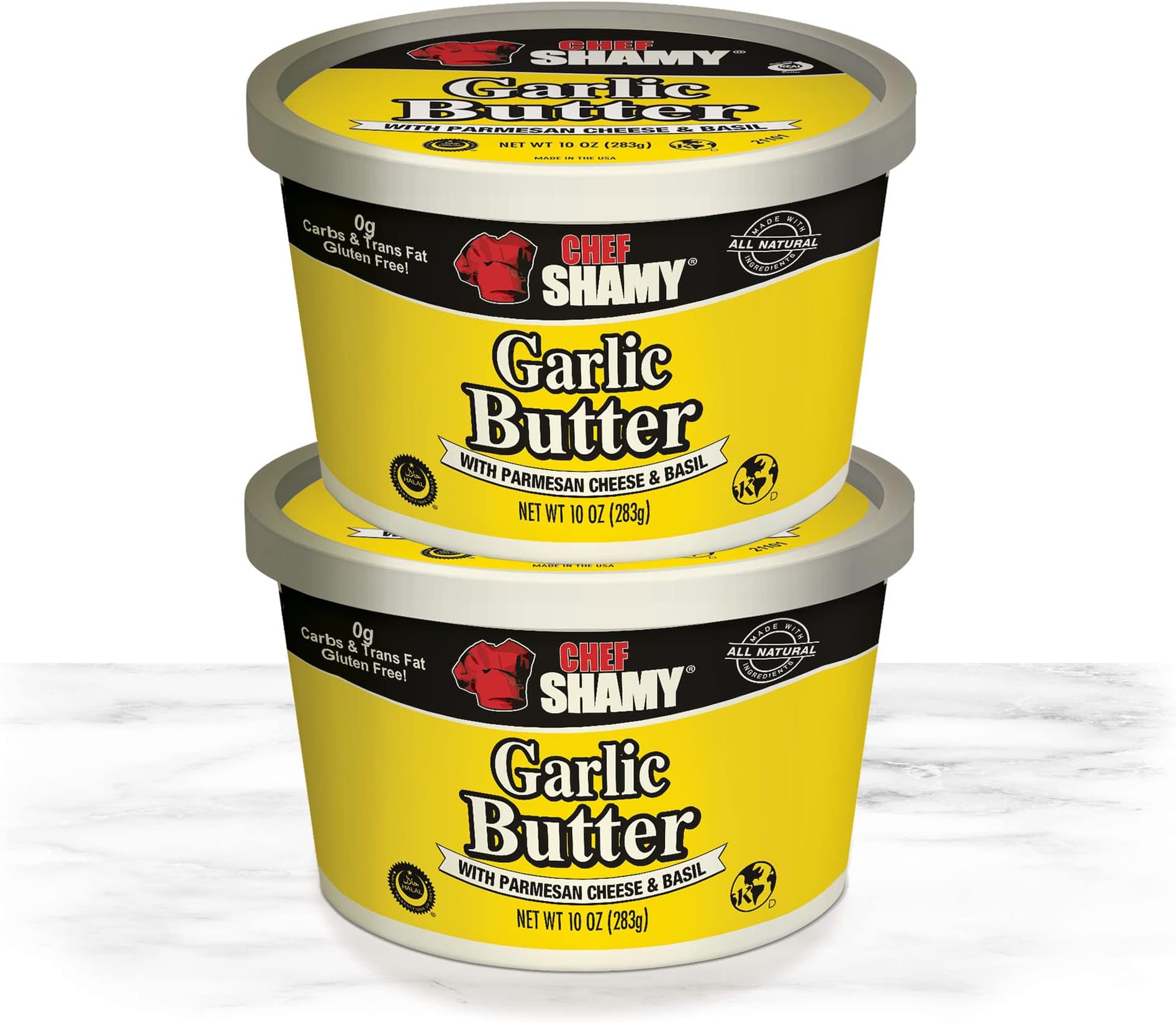 Amazon.com: Chef Shamy Garlic Parmesan Basil Butter — 100% Natural ...