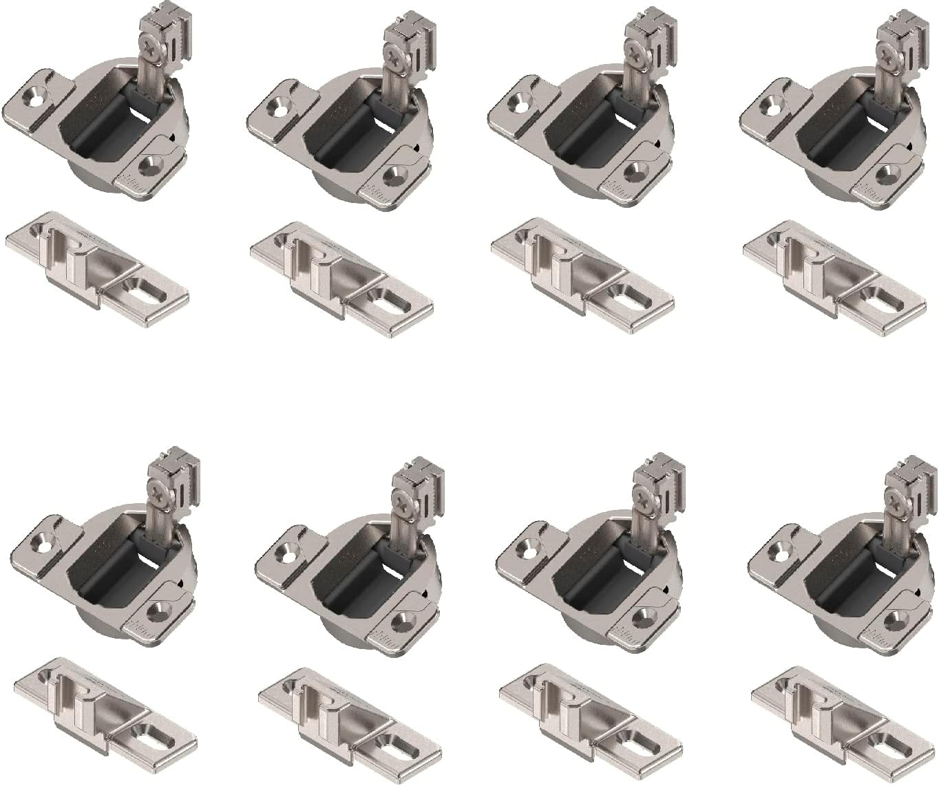 Set of Blum 33.3600 Compact 33 Screw-On 110 Degree Face Frame Hinge & 5 ...
