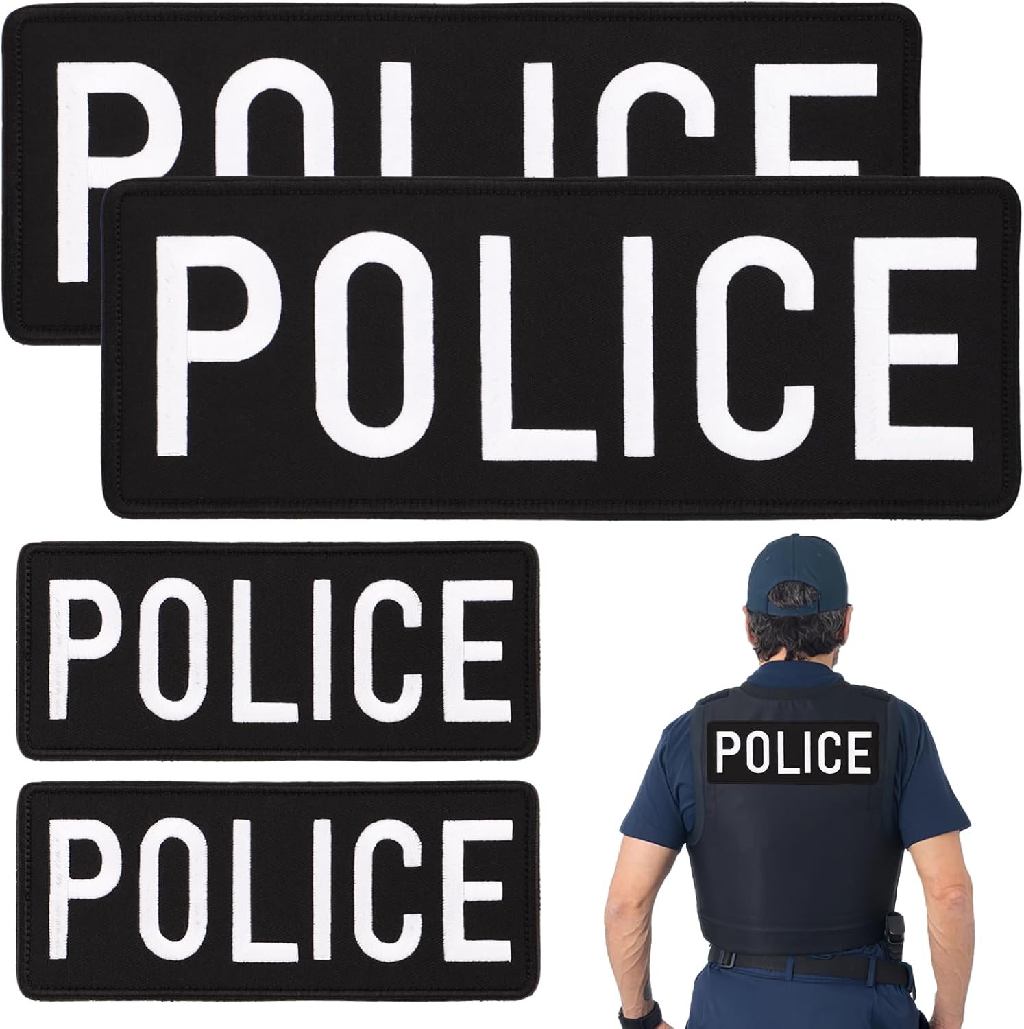 Amazon.com: Embroidered Police Patches Hook and Loop for Officer Guard ...