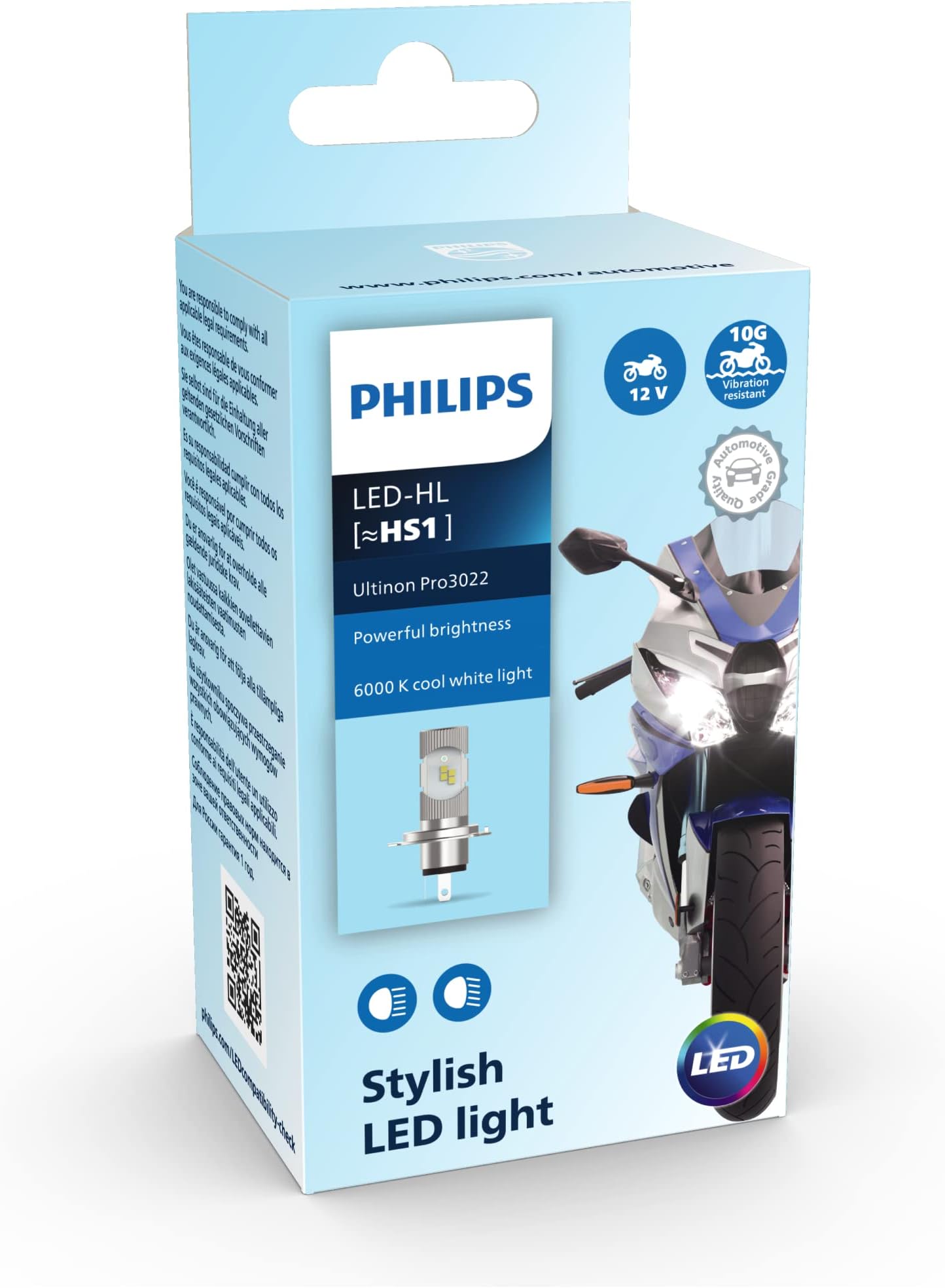 Philips Ultinon Pro3022 LED motorcycle headlight bulb (HS1) : Amazon.co ...