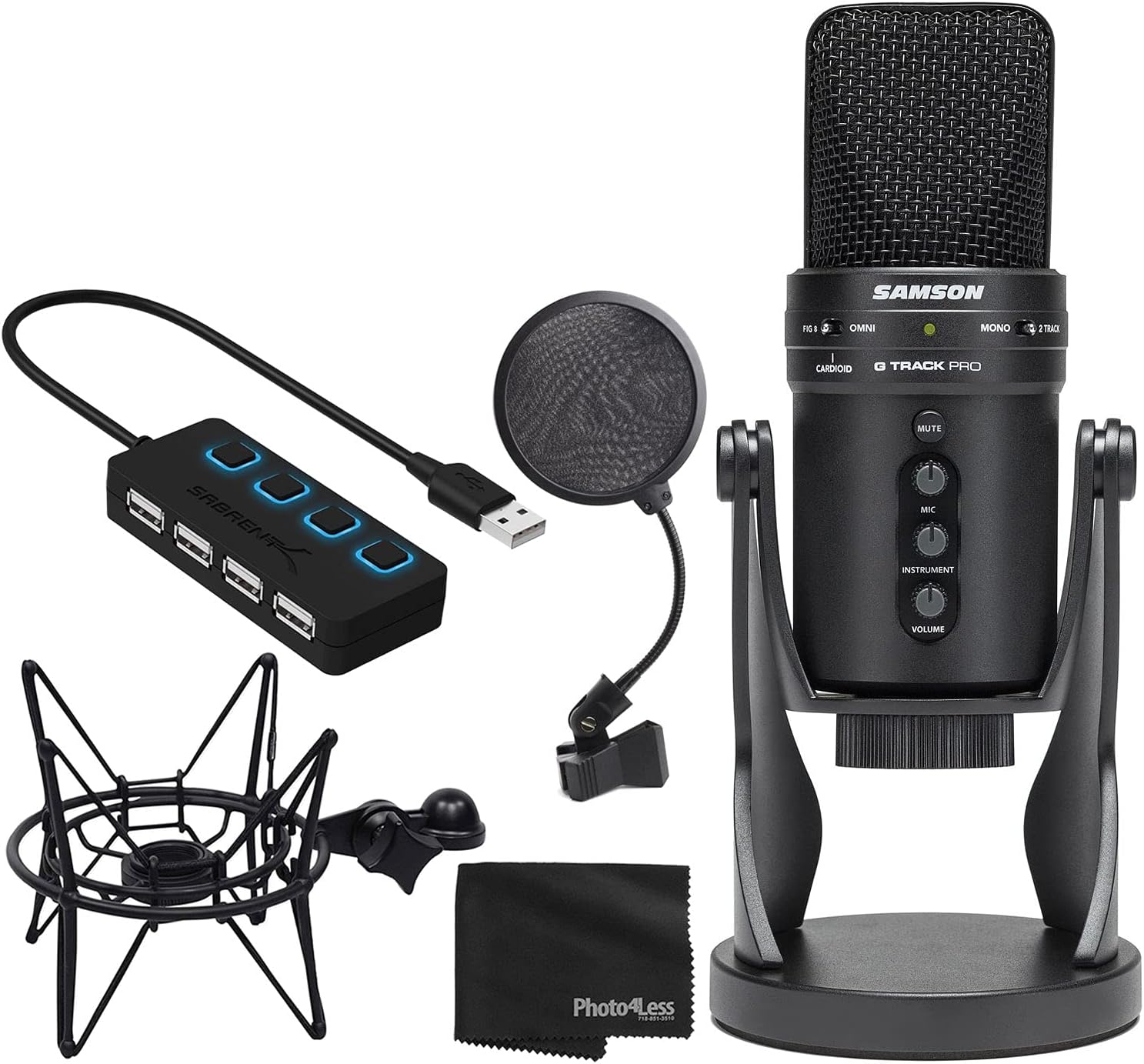 Amazon.com: Samson G-Track Pro USB 24-bit Studio Condenser Mic with ...