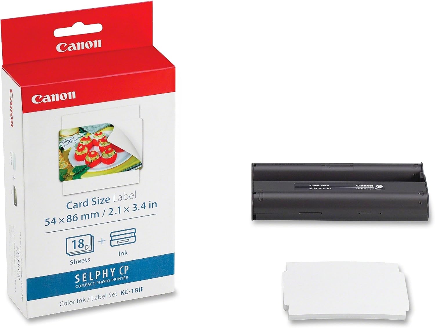 Canon KC-18IF Colour Ink + Paper Set Credit Card Size – 18 Stickers ...