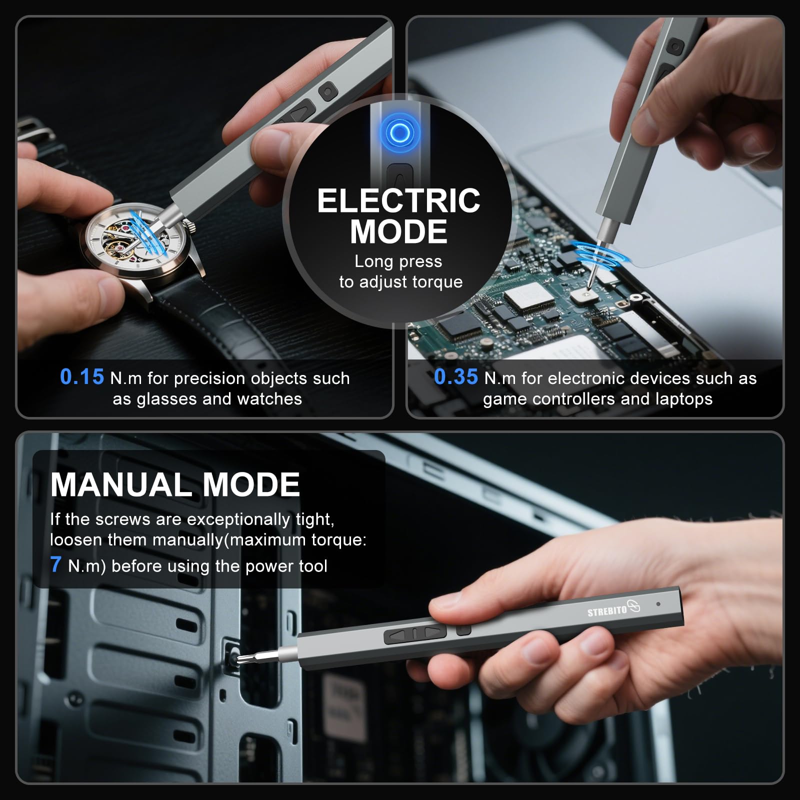 Snapklik.com : Electric Screwdriver, 144-in-1 Precision Screwdriver Set ...