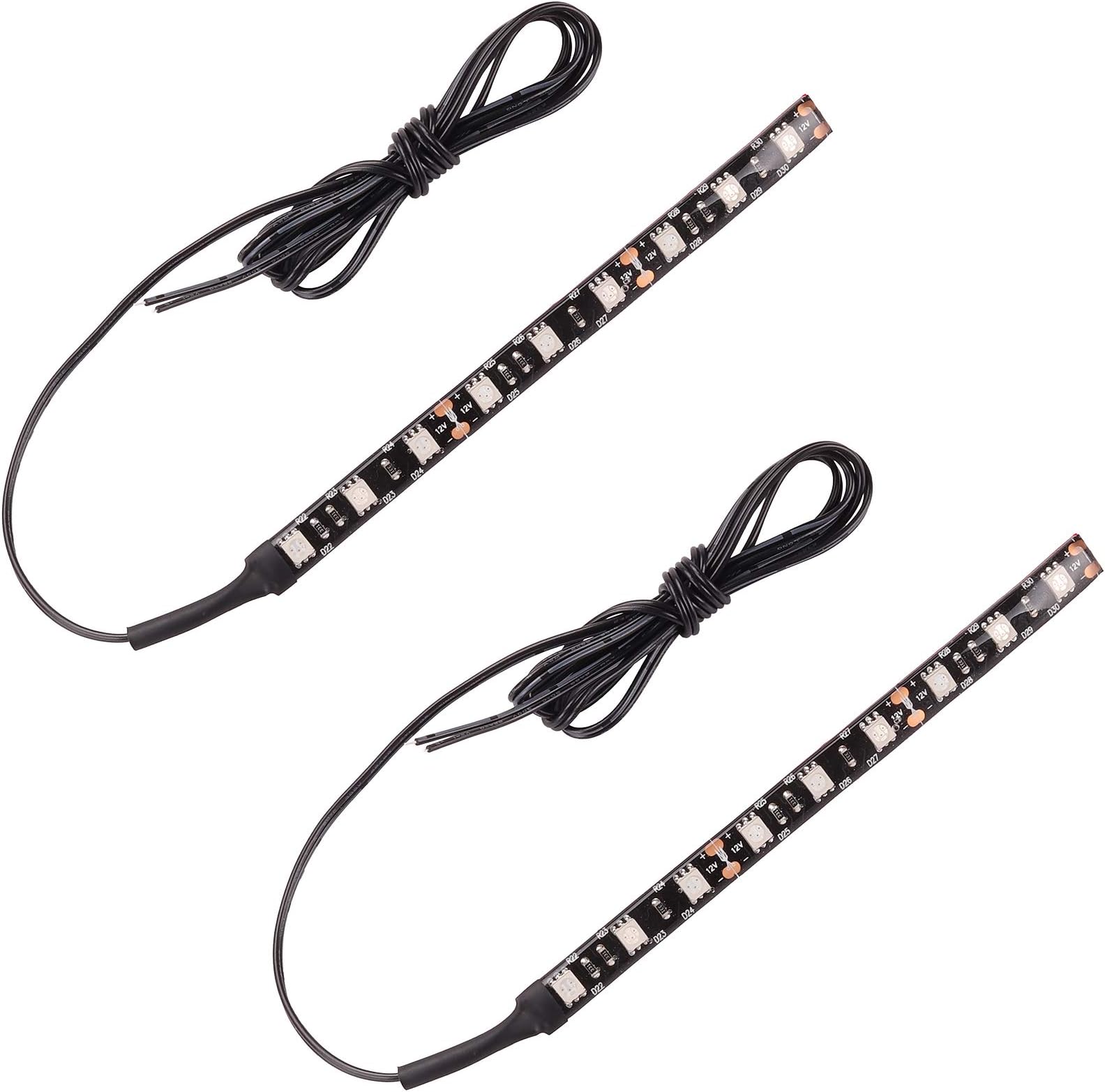 Kinstecks 2PCS 9LED Motorcycle LED Strip Light Bar Turn Signal ...