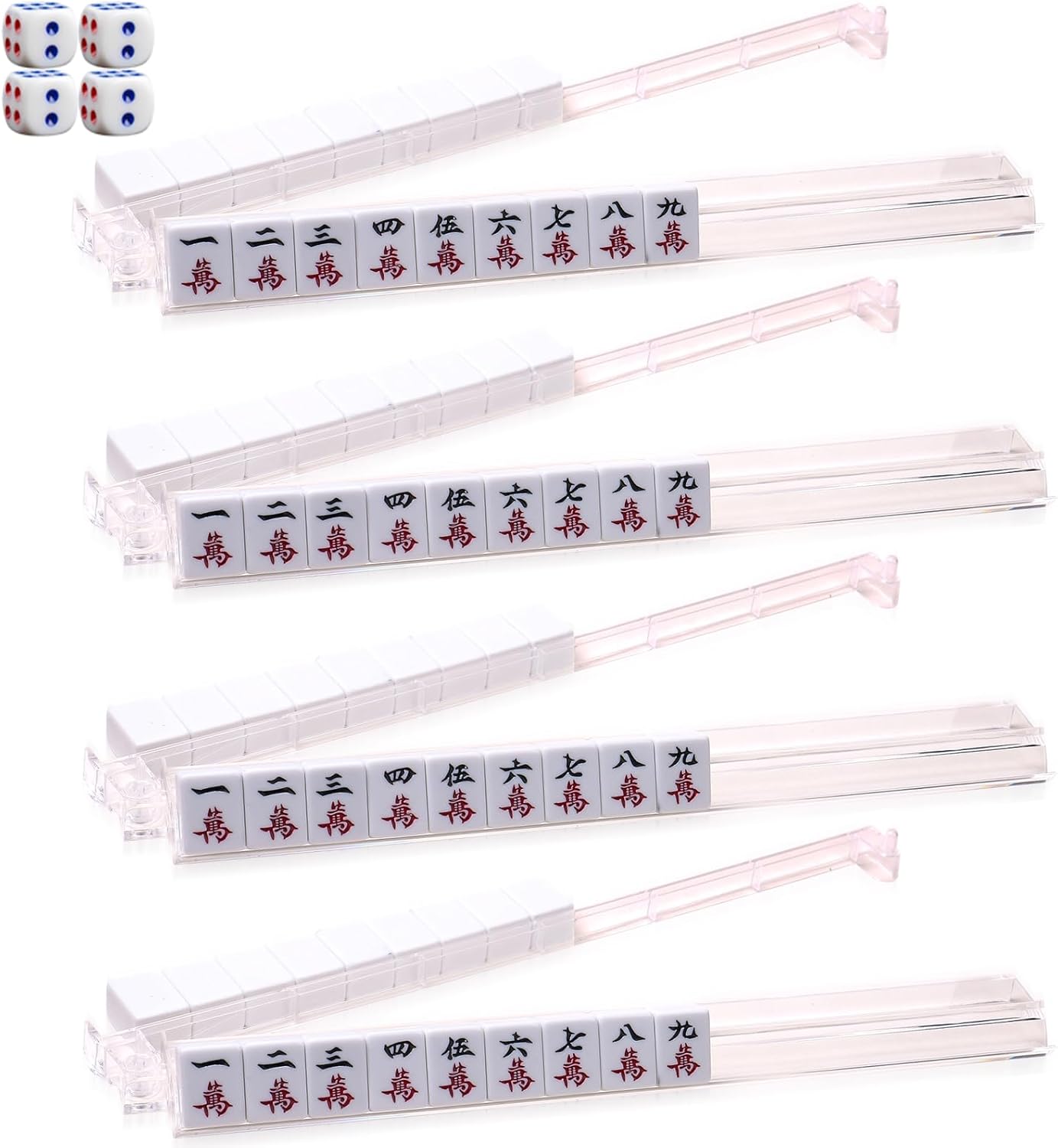 Amazon.com: EliteEase Mahjong Racks with Pushers – Set of 4 Clear ...