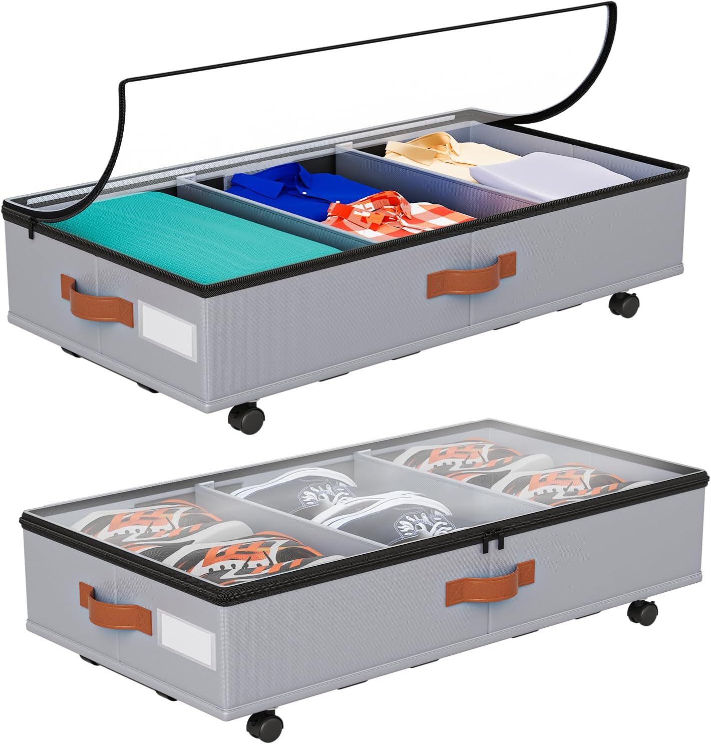 Amazon.com: Futego Under Bed Storage with Wheels, UnderBed Storage ...