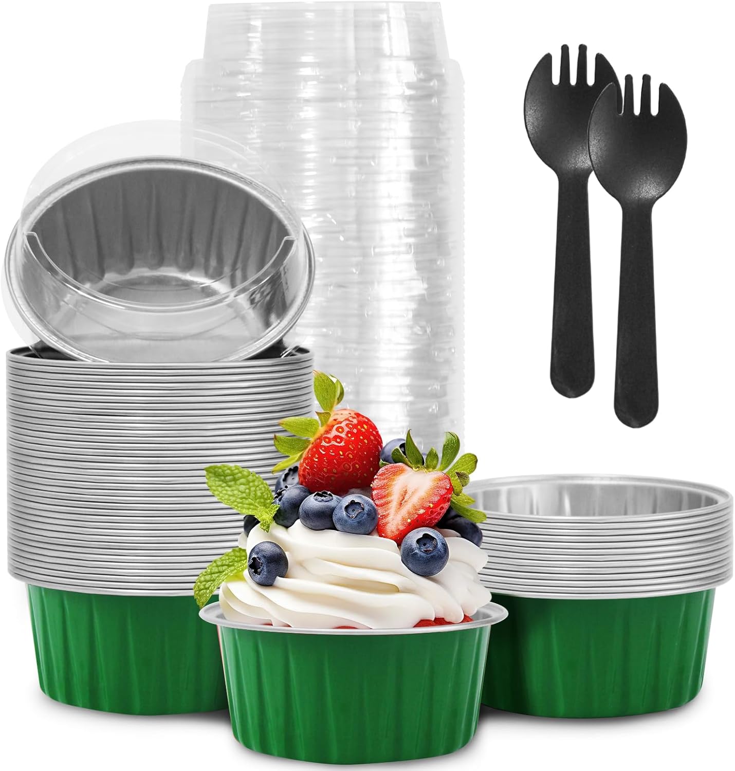 Amazon.com: YOIYINI St. Patrick's Day 50Pcs Mini Aluminum Foil Cupcake ...