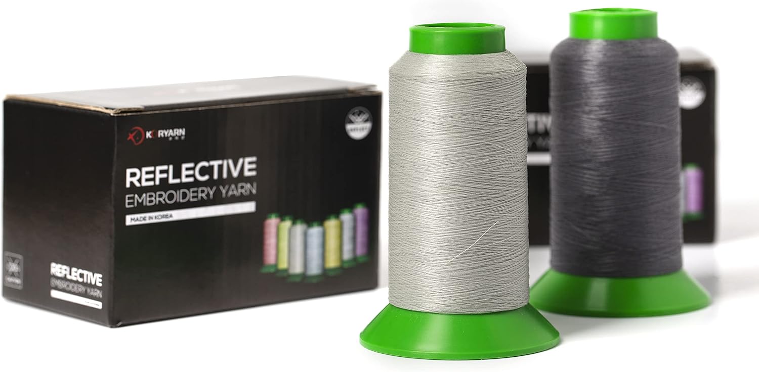 Amazon.com: KORYARN Reflective Yarn for Sewing - Embroidery - Hand ...
