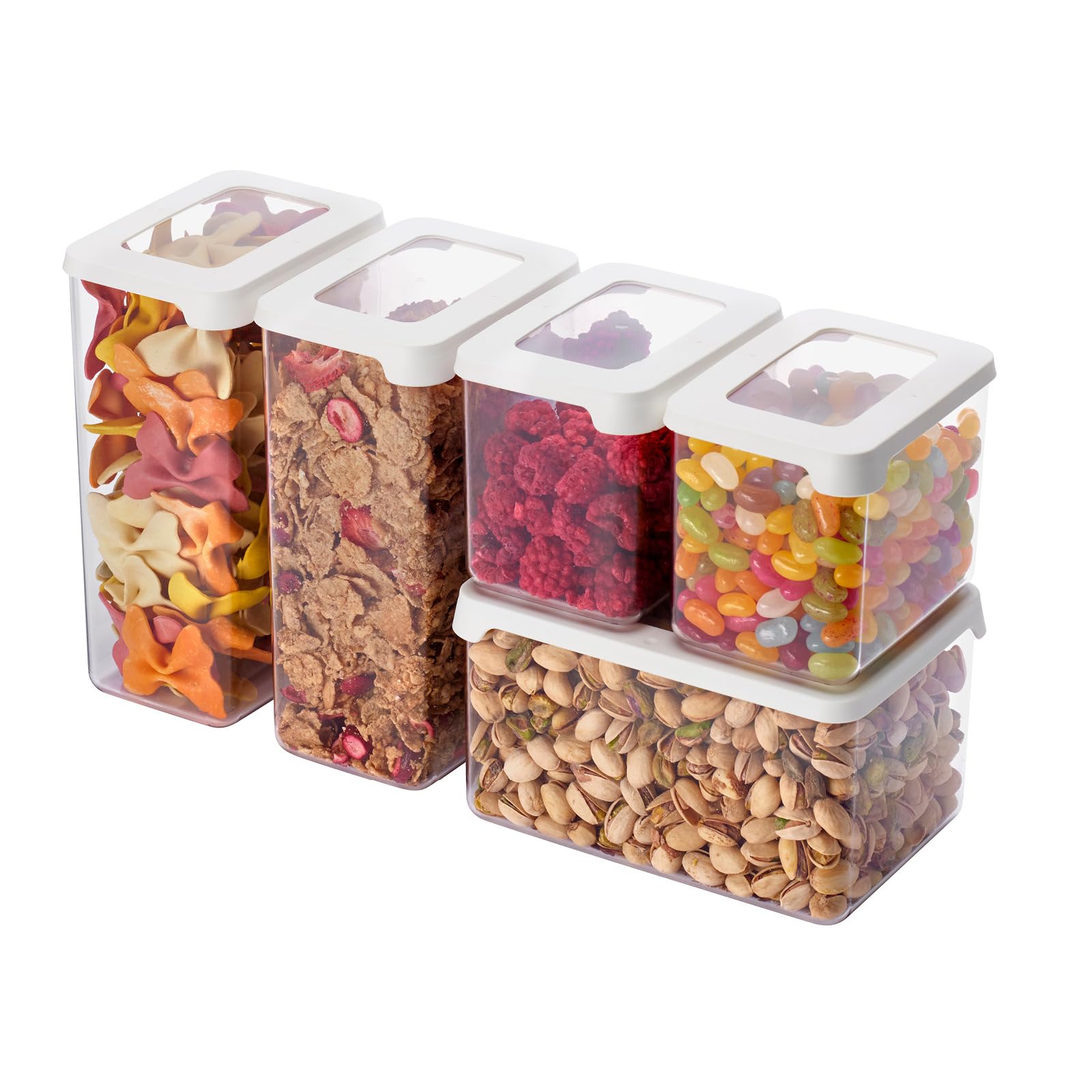 SmartStore Clear Airtight Dry Food Containers with Lids Starter Set of ...
