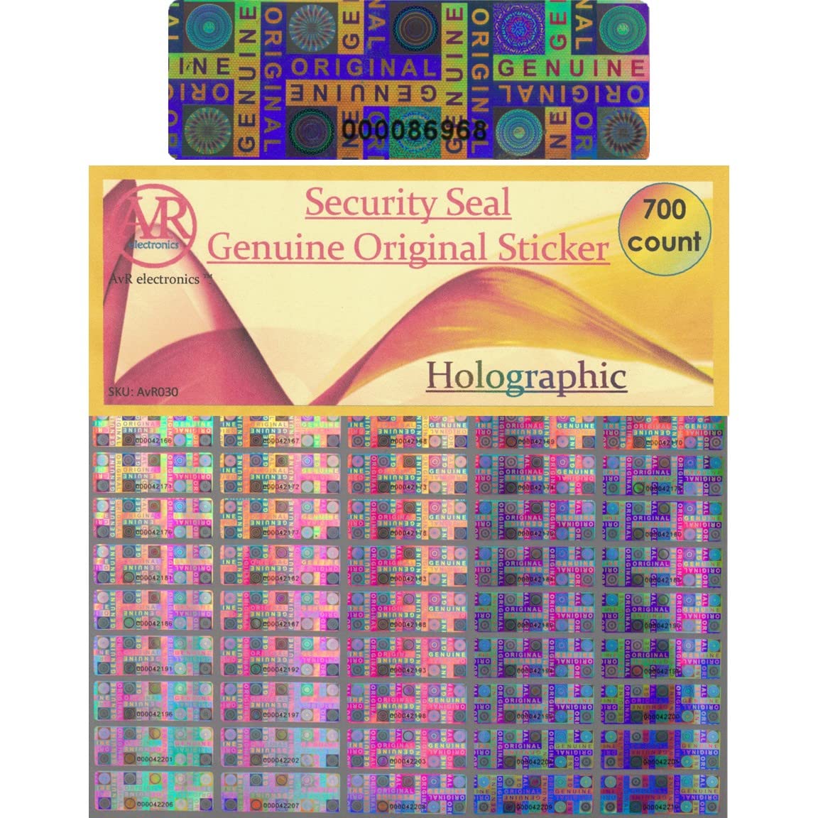 700 Tamper Proof Stickers Tamper Evident Stickers Genuine Original ...