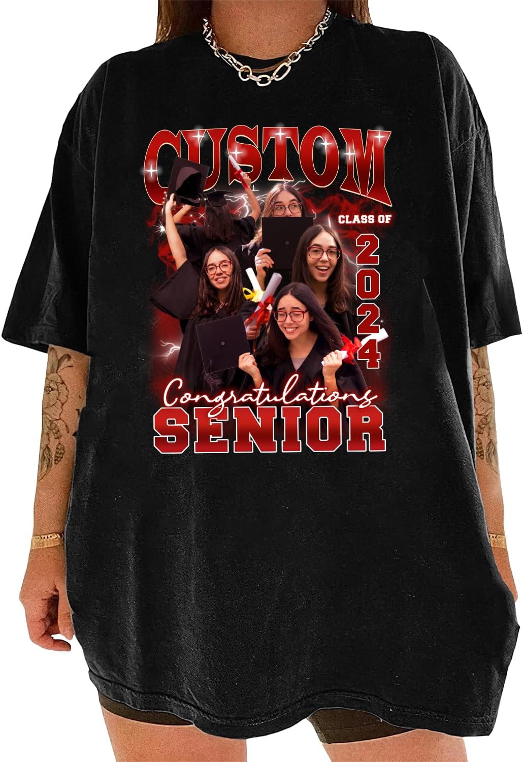 Personalized Photo Graduation T Shirt, Custom Photo Vintage Funny Rap T ...
