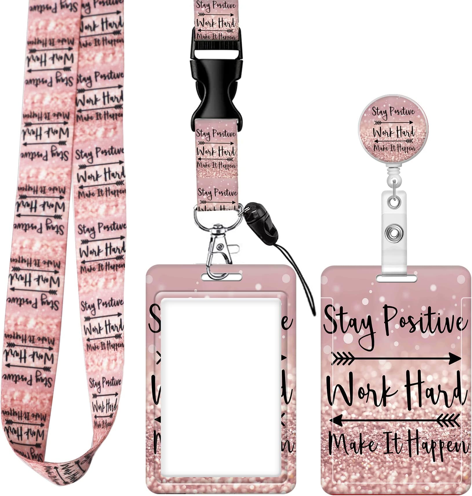 Amazon.com : BLOCIT ID Badge Holder with Lanyard and Retractable Reel ...